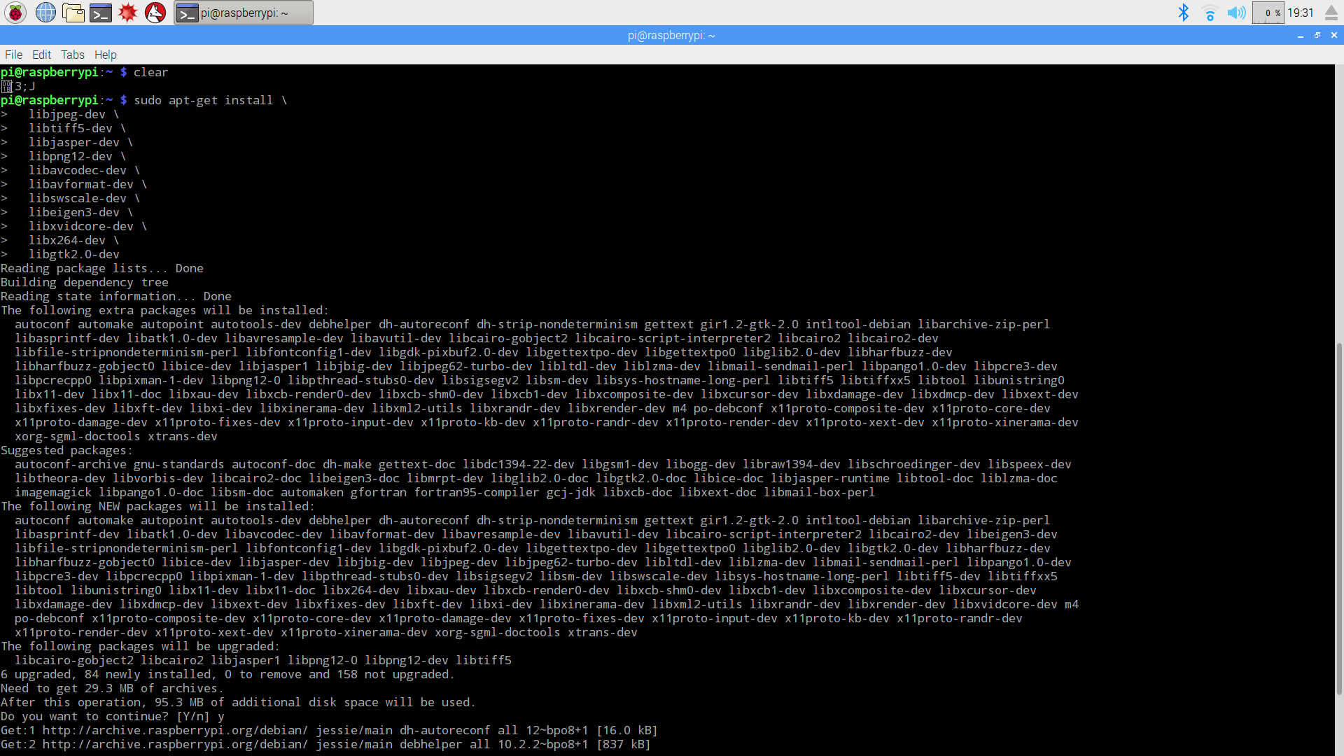 راهنمای نصب OpenCV بر روی رزبری پای